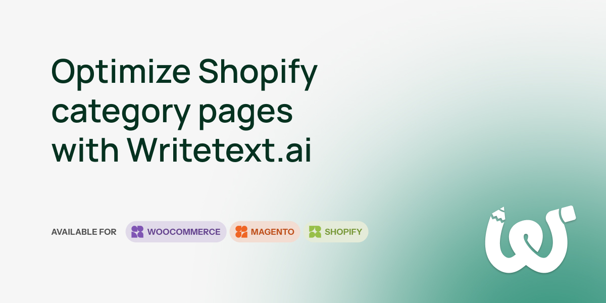 Optimize Shopify Category Pages with WriteText.ai